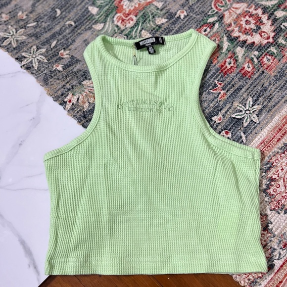 Missguided | Tops | Missguided Waffle Optimistic Ribbed Crop Top | Poshmark